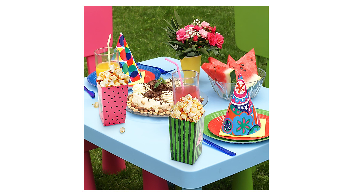 Watermelon Popcorn Boxes - 24 Pack for Party Favors & Snacks