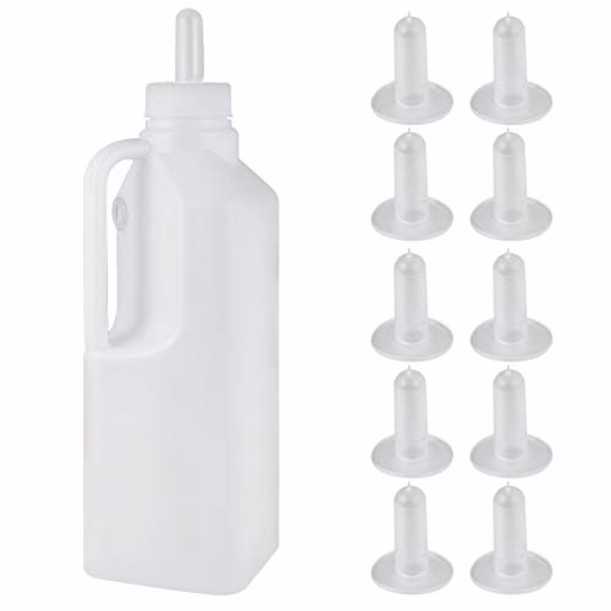 Tofficu Goat Feeding Milk Bucket Bottle Lamb Feeding Bottle with Nipples 850ml Livestock Drink Bottle Jug Goat Calf Milk Water Bottle for Farm Accessories Bottles