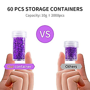 60 Slots Diamond Painting Storage Containers Upgraded Accessories and Tools Pen Tray, Diamond Painting Tools Organizer, Shockproof Diamond Art Storage Case, Jewelry Beads Storage Box