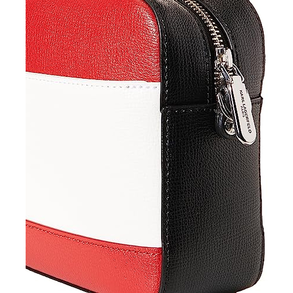 Karl Lagerfeld Paris Ikons Essential Crossbody, BK/RED CMO