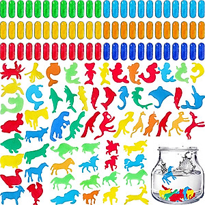 Chivao 72 Pieces Capsules Creatures Assorted Water Animals Plastic Novelty and Amusements for Party Favor, Farm, Sea, Unicorns, Dinosaurs, Forest, Home with 12 Capsules Each