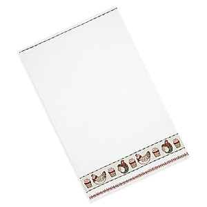 Cackleberry Home Farmhouse Kitchen Towels - Chickens and Egg Baskets Dish Towels - Terry Country Kitchen Towel Set - Chicken Decor for Kitchen - Hand Towels for Drying - 17 x 27 Inches - Set of 4