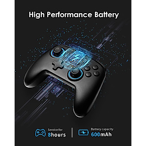 DOYOKY Switch Controller, Switch Controller Compatible with Switch/Switch Lite, Wireless Gamepad with 7 LED Colors/Motion Control/Dual Vibration/Turbo1…