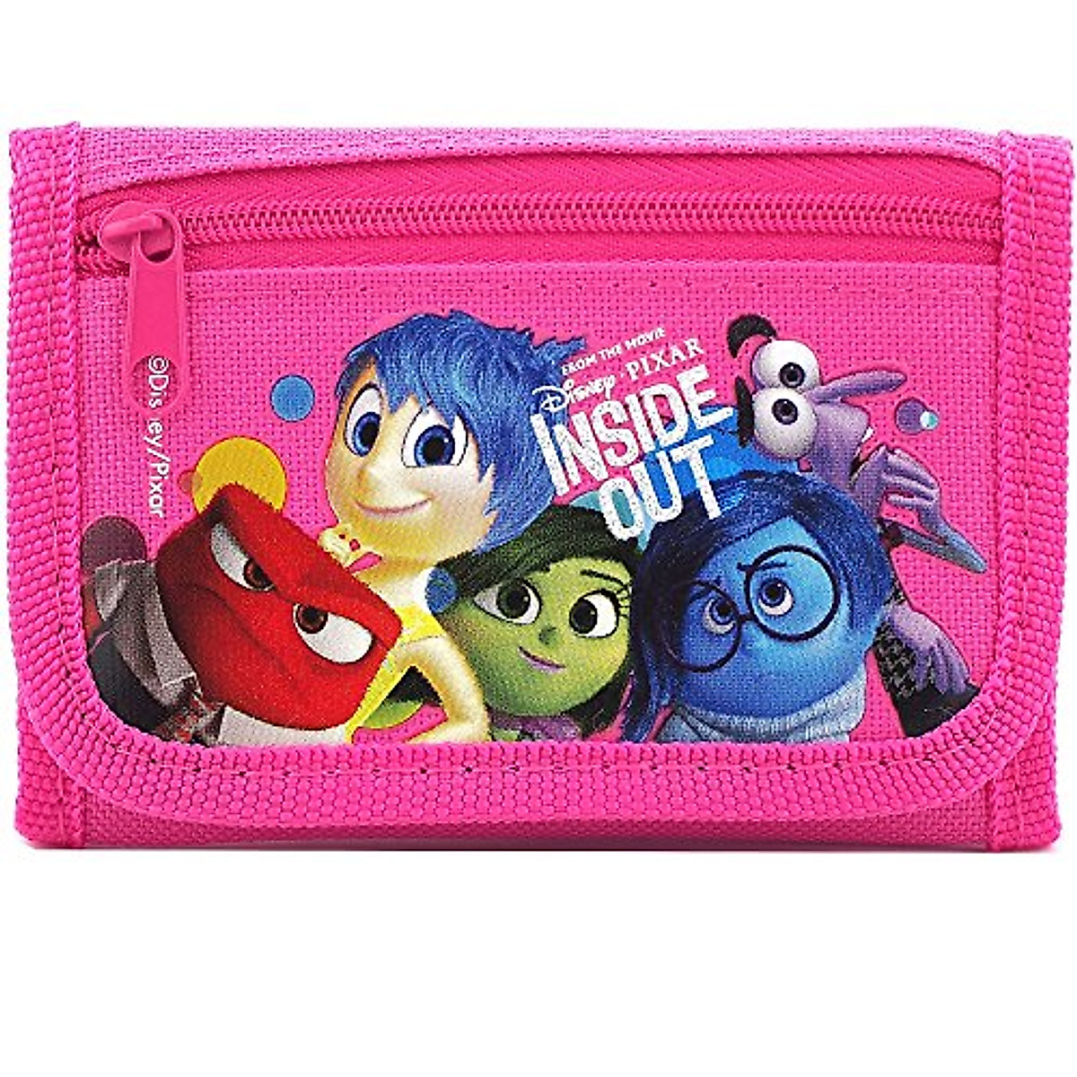 Disney Pixar Authentic Licensed Inside Out Trifold Wallet (Pink)