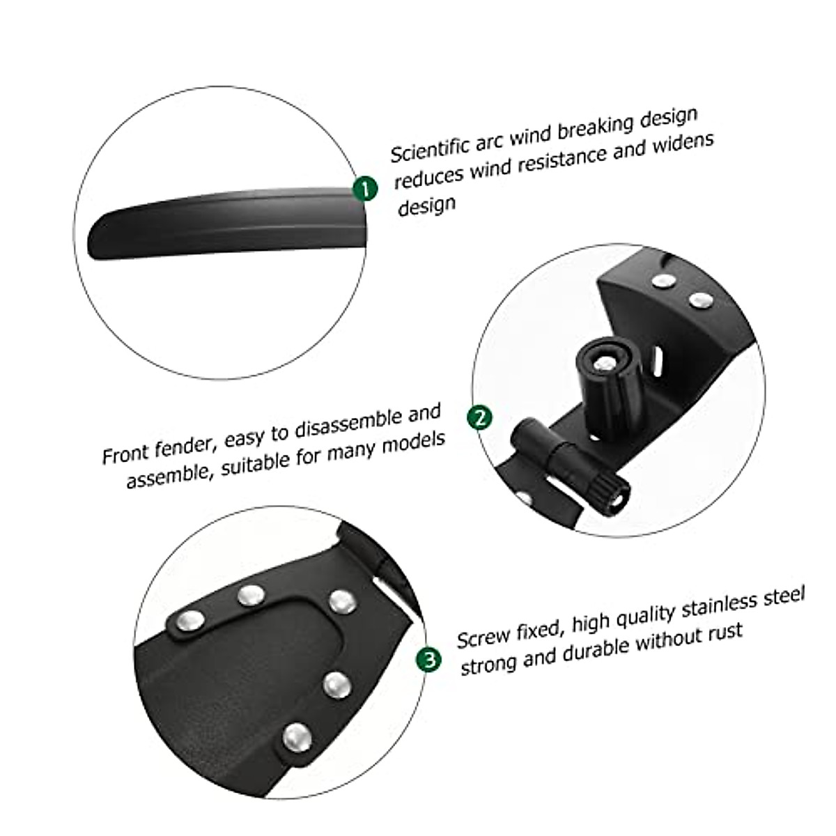 TOKIDNY 1 Set MTB Mudguard Mountain DIY Rear Fenders Adjustable Guard and Mudguards Bike Mud Guards of Front Universal Replacement Road Accessories for