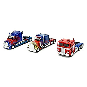 Transformers Optimus Prime 1:32 3-Pack Die-Cast Cars, Toys for Kids and Adults