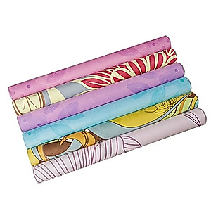 DOUBAO Folding Yoga Mats Printed Mandala 1mm Suede Rubber Blankets Multiple Uses (Color : E, Size : 183 * 68cm)