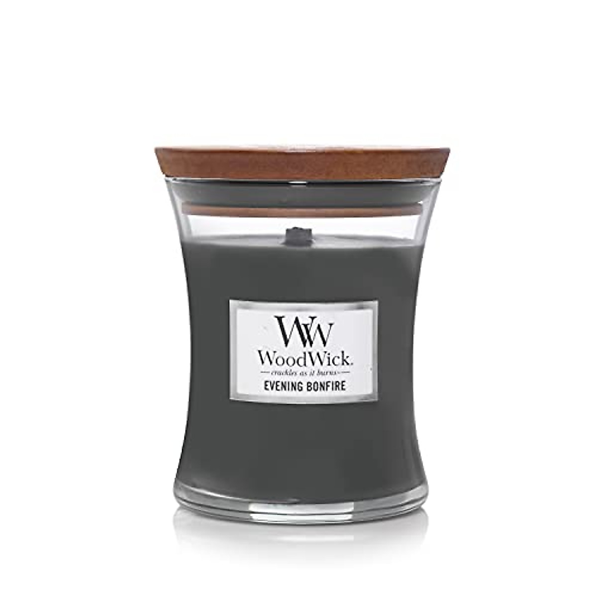 WoodWick Evening Bonfire Medium Hourglass Candle, 9.7 oz. & Sand & Driftwood Medium Hourglass Candle, 9.7 oz.