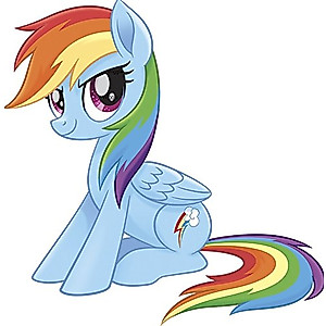 9 Inch Rainbow Dash Wall Decal Sticker MLP Pegaus Pony The Movie Removable Peel Self Stick Adhesive Vinyl Decorative Art Kids Room Home Decor Girl Bedroom Nursery 9 by 8 inches Tall