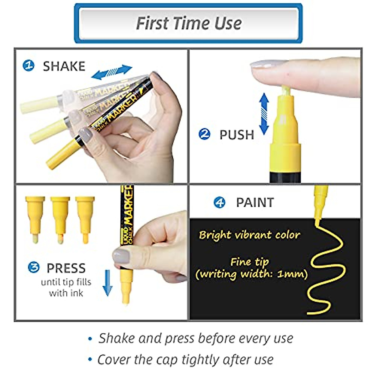 JJPRO Magnetic Chalkboard Monthly Calendar - Reward Chore Chart Blackboard combo set with Neon Bright Liquid Chalk Markers - Bonus Grocery List and Notepad Blackboard for Refrigerator Included