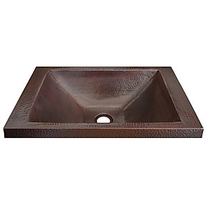 Native Trails CPS242 Hana Drop-in Bathroom Sink, Antique Copper