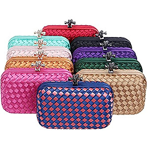 ZHANGWJ Women Evening Clutch Bag Womens Evening Clutch Bag Designer Evening Handbag Hand Bag, Lady Party Wedding Clutch Purse (Color : Dark Blue)