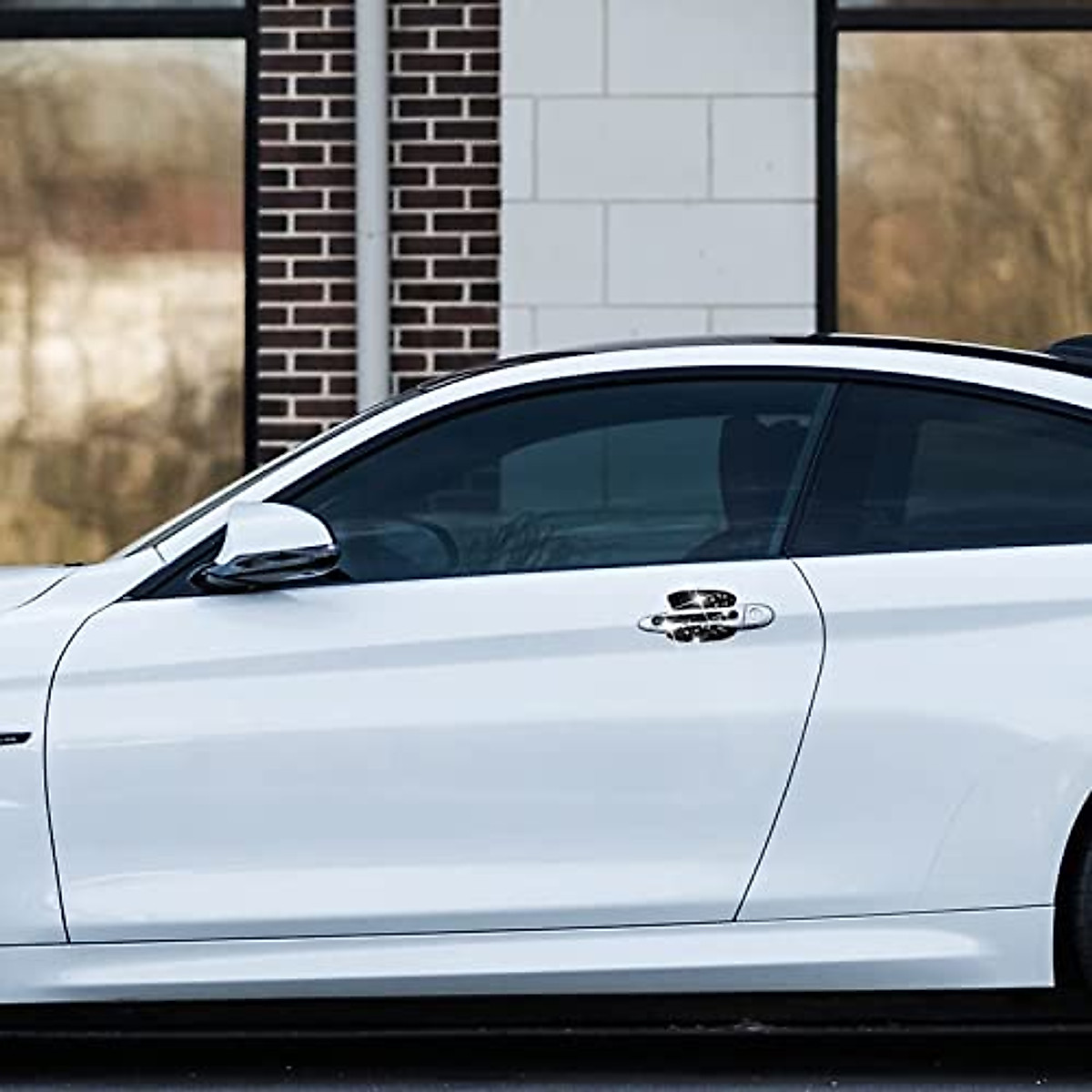 BetterJonny 10PCS Crystal Car Door Handle Scratches Protector, Rhinestone Car Door Handle Stickers Bling Car Door Handle Scratch Protector Stickers for Women and Girls Car Stickers (Black)