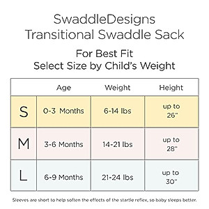 SwaddleDesigns Transitional Swaddle Sack with Arms Up Half-Length Sleeves and Mitten Cuffs, Heathered Gray, 0-3mo, 6-14 lbs (Parents' Picks Award Winner), Small