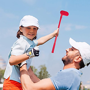 Liberry Kids Golf Clubs Set, Golf Toy with 1 Golf Cart, 3 Golf Clubs, 2 Practice Holes, 2 Golf Tees & 6 Balls, Outdoors Exercise Toy for Kid Ages 3 4 5 Years Old, Boys & Girls (Red)