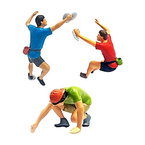 Esquirla Resin 1:64 Rock Climbing Figure Dioramas Movie Props Miniature Scenes Scene Fairy Garden S Scale Layout Train Railway Collections Decoration, 3Pcs