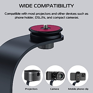 ULANZI LT05 Desktop Projector Stand, Aluminum Mount for Desk with 1/4" Screw, Adjustable Tilt Stand for Anker Nebula, XGIMI, JMGO and More