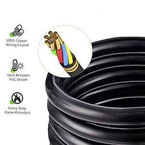 Mstge 50 Amp Generator Cord and Power Inlet Box, 25ft Generator Power Cord, 125V/250V Generator Extension Cord NEMA14-50P/SS2-50R/CS6364 Locking Connector for RV Camper and Generator to House,ETL List