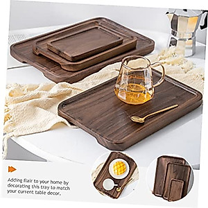 Cabilock Bathroom Tray Tray Breakfast Trays for Bed Wood Serving Board Bandejas para Comida Bamboo Soap Dish Breakfast-in-Bed Tray Deserts Serving Tray Wooden Trays for Food Clinker