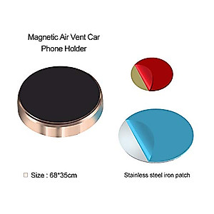 Keyway Magnetic Mobile Phone Holder Car Dashboard Mobile Bracket Cell Phone Mount Holder Stand Universal Magnet Wall Sticker for iPhone (Black)