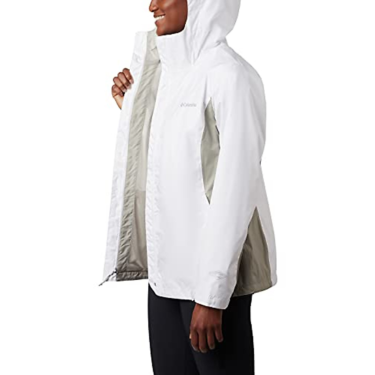 Columbia Women's Arcadia II Jacket, White/Flint Grey, 3X Plus