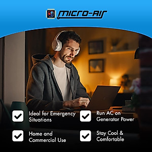 EasyStart Micro-Air 368 Advanced Soft Starter (ASY-368-X72-BLUE), Air Conditioner Soft Start Works with Generator, Start Air Conditioners at Less Power, Automotive & RV Use, 6 Ton Compressor
