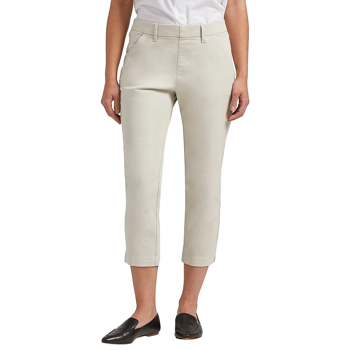 JAG Jeans Maddie Mid-Rise Capris Stone 2 (26" Waist) 24