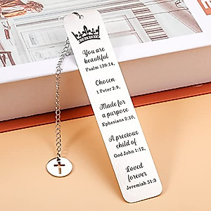 First Communion Christening Gift for Boys Girls Christian Gifts Bookmark for Women Religious Bible Verse Bookmark for Daughter Birthday Christmas Stocking Stuffers Baptism Religious Church Bulk Gifts