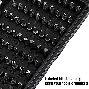 208 Piece Screwdriver Bit Set Security Bit Chrome Vanadium Steel Professional Ended Screw Tools Box by WULFPOWERPRO