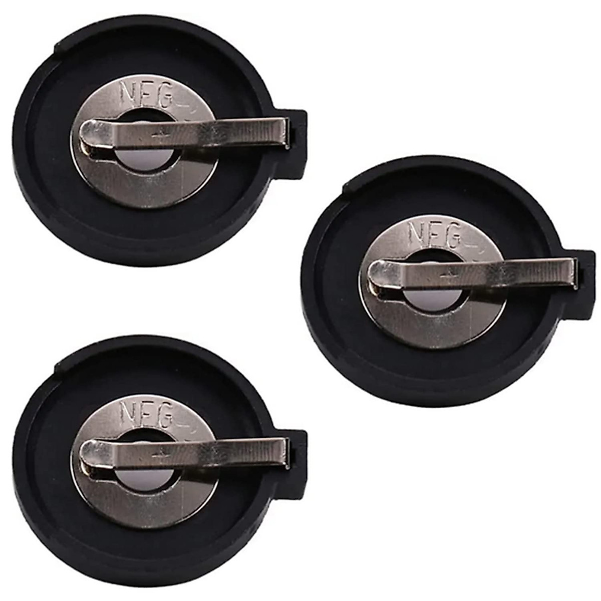 Heyiarbeit 5Pcs CR2430 Horizontal Coin Button Battery Holder Black Container Case Coin Cell Button Battery Socket Holder for 3V Button Battery