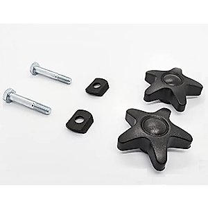 NP Cosen Pentagram Knob, Replacement Arm Adjustment Knobs for Rollator, Knob for Adjustable Height Arm, Screw with Knob -1Pair(2PCS), Black