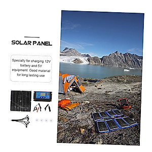 Yardenfun 1 Set Solar Panel Controller Set Solar Panel Charger with Controller Crystalline Solar Panel Solar Panels Monocrystalline Silicon Cell Micro Solar The Pet Components USB V5