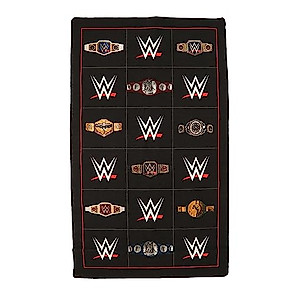 FUN.COM WWE Championship Belt Rug, World Wrestling Entertainment Front Doormat, Indoor Outdoor WWE Home Decor Door Mat ST