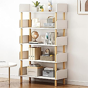 Gdrasuya10 5 Tier Tall White Bookshelf Bookcase, Free Standing Bookshelf Bookcase Open Book Shelves Modern Bookcase Display Storage Organizer for Bedroom Living Room