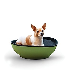 K&H Pet Products Mod Half-Pod Pet Bed 22-Inch, Green/Black