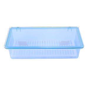 Hemoton Kitchen Utensil Holder Transparent Chopsticks Drain Rack Cutlery Box Spoon Fork Knife Drainer Basket Tableware Silverware Flatware Storage Caddy Organizer Container