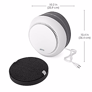 Pure Enrichment® PureZone™ Halo Medium Room Air Purifier, 2 Stage Filtration, Purifies Air of Smoke, Pollen, Dust, and Pet Hair - Easily Fits on Tables, Desks, and Nightstands (White)