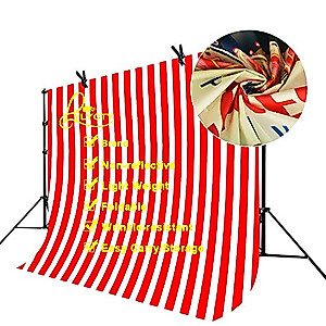 LYLYCTY 7x5 Birthady Backdrop Movie Theater Themed Party Decorations Big Top Circus Theme Party Supplies Banner Red and White Striped Background LYZY0503