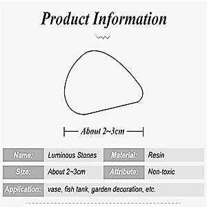 surgicalonline 300pcs Garden Decorative Stones Glow in The Dark Luminous Pebbles for Walkways Plants Aquarium Decor， Glowing Pebbles Powered Fish Tank Garden Decoration (Blue)