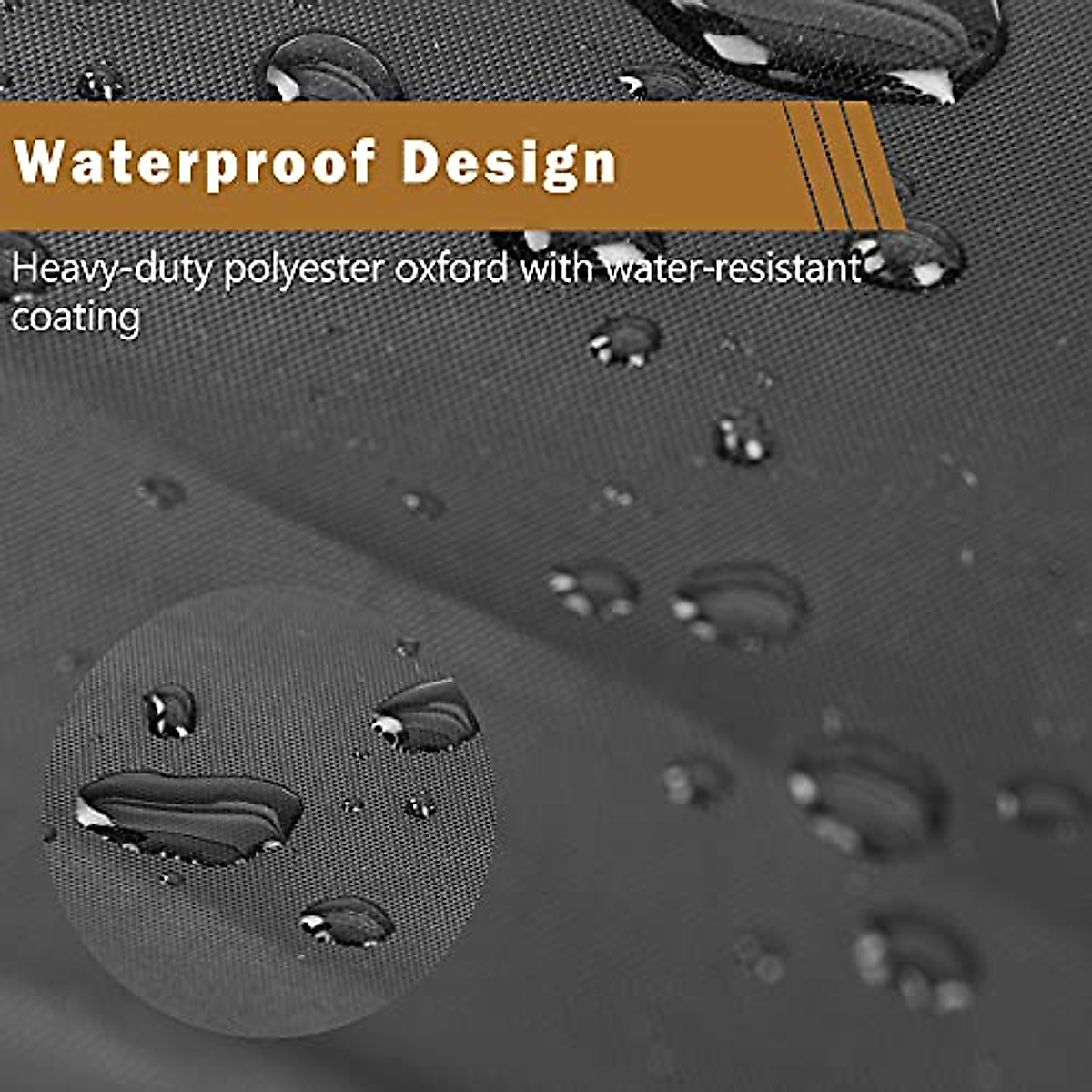 Creole Feast CR2001 Premium Oxford Grill Cover, Waterproof, Heavy-Duty for All-Year Weather Protection, Black