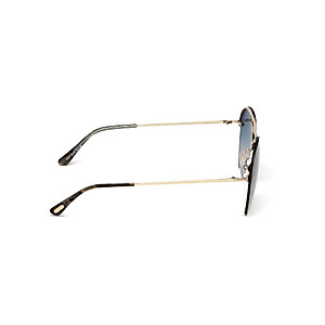 Tom Ford Oval Sunglasses TF506 Antonia 28W Gold/Turqouise Havana FT0506