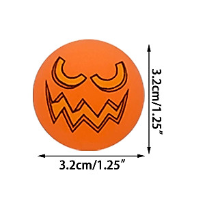 QINGQIU 48 PCS Halloween Glow in The Dark Bouncy Balls 1.25" Bouncing Balls Halloween Toys for Kids Girls Boys Halloween Party Favors Supplies Treat Bags Gifts Fillers Classroom Prizes School Game