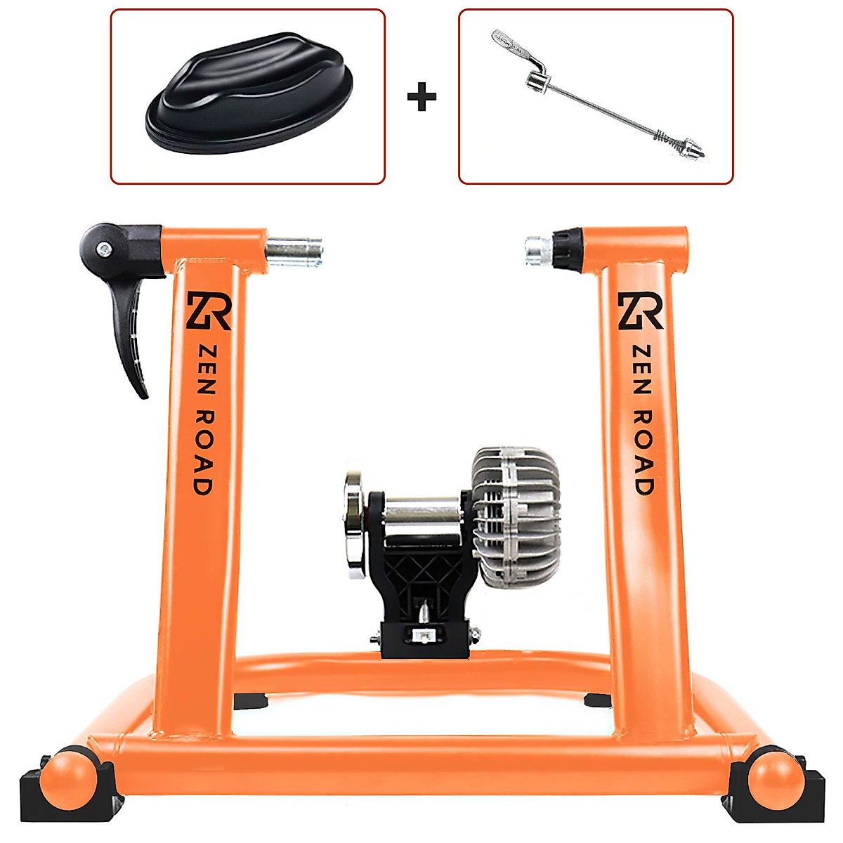 ZenRoad Bike Trainer Stand - Heavy-Duty Stationary Bike Stand with Fluid Resistance - Smart Indoor Bike Trainer Stand for Men and Women - Silent Bicycle Stand for Cycling Workouts Indoors
