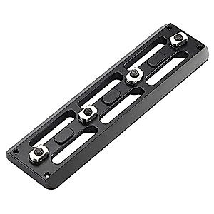 MLOK Arca Rail Tripod Mount Adapter, for Rifle Tripod Ballhead Quick Release Plate,Compatiable RRS Dovetail, 4 M-LOK Slot Interface