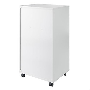 Winsome Halifax Bins & Drawers Multi-Storage Tall Mobile Cabinet, White