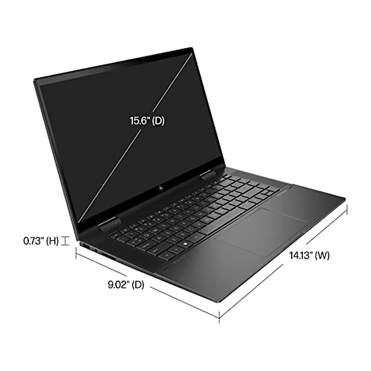 HP 2022 Envy x360 2-in-1 15.6" FHD Touchscreen Laptop, AMD Ryzen 7-5825U (Beats i7-1165g7), 64GB RAM, 2TB PCIe SSD, Backlit Keyboard, AMD Radeon Graphics, Windows 11, Black, 32GB Snowbell USB Card