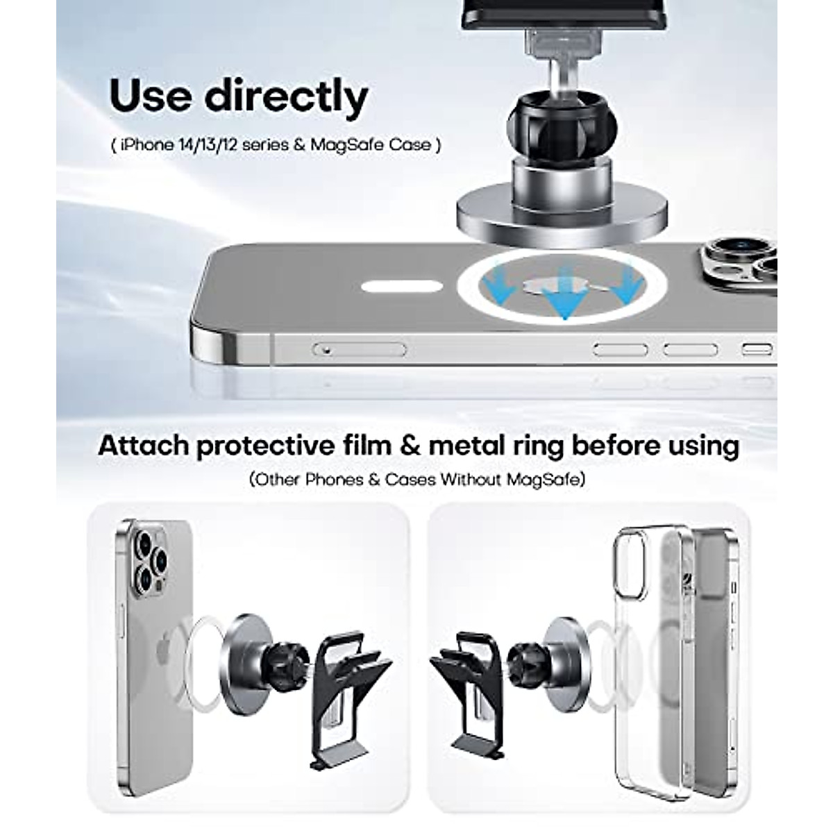 HolderProf Tesla Model 3 Model Y Phone Holder, Perfectly Compatible with Tesla MagSafe Wireless Charger Phone Mount, Magnetic Wireless Charging Car Mount Compatible with iPhone 12/13/14 Series