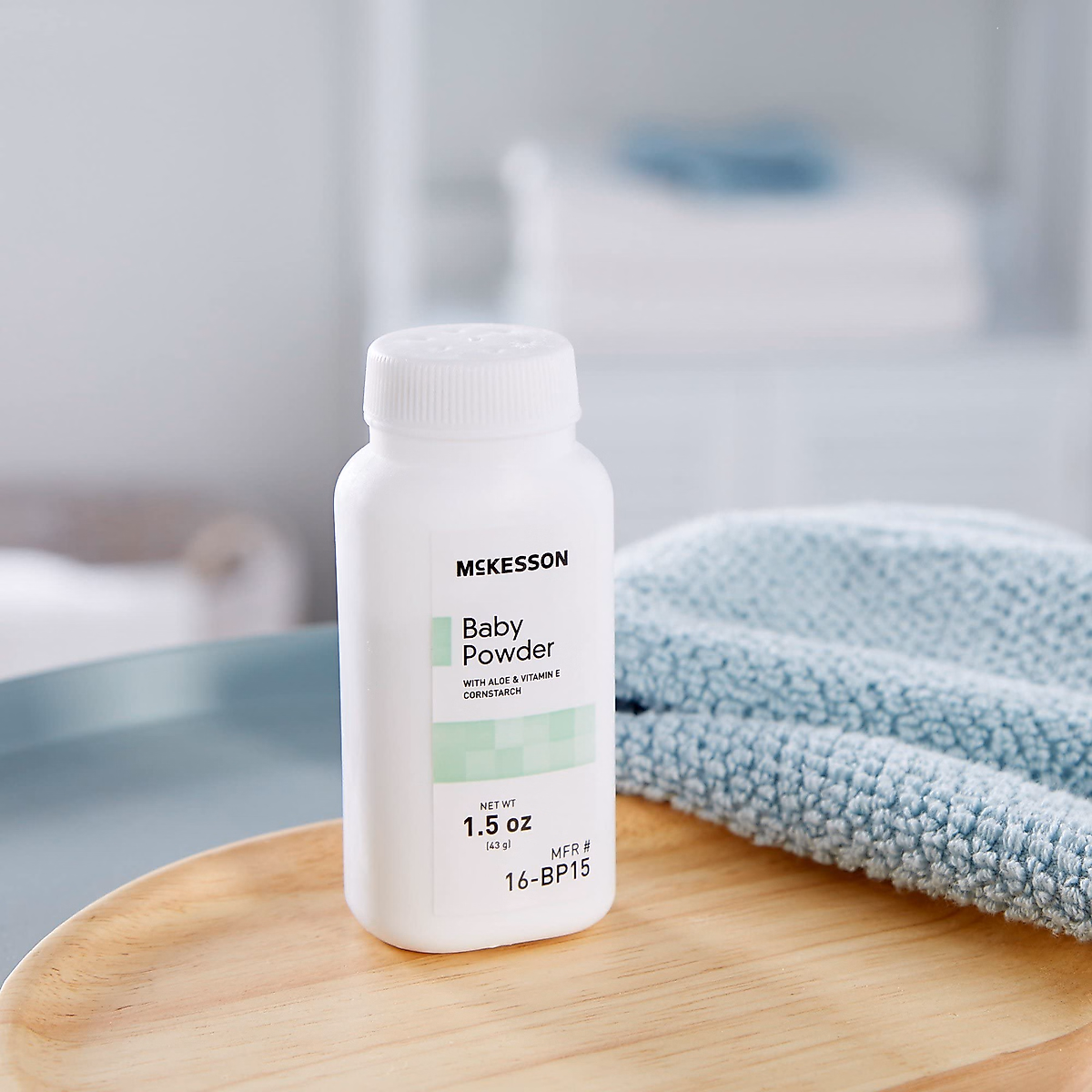 McKesson Baby Powder - Cornstarch, with Aloe and Vitamin E - Fresh Scent, 1.5 oz, 1 Count