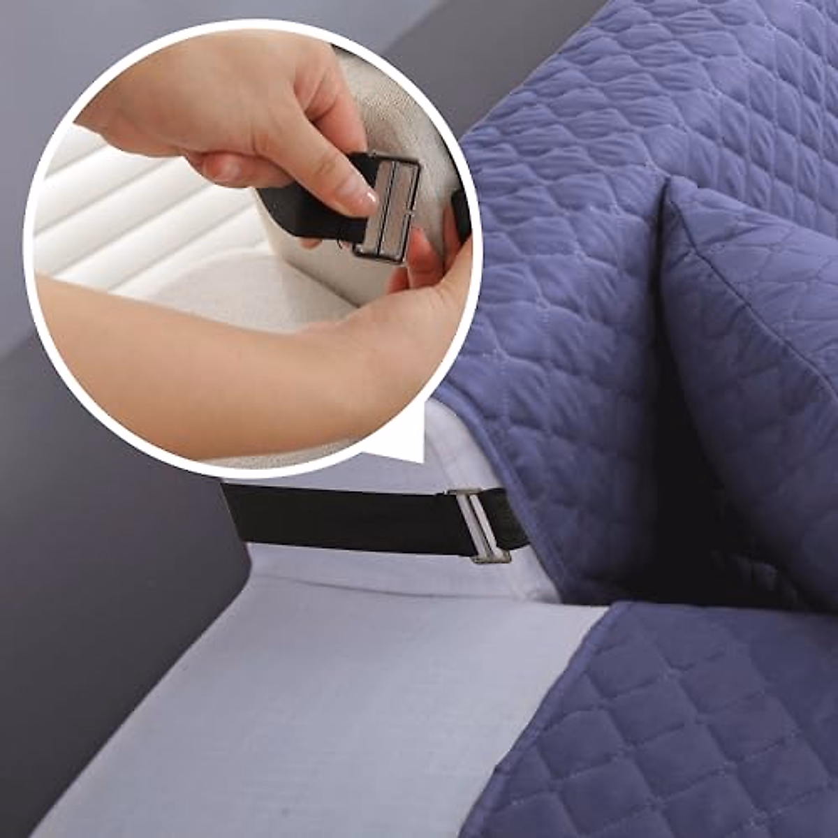 JIABOLANG Double Side L Shape Couch Cover Sectional Sofa Covers Set Chaise Couch Cover Slip Covers for Sofas Couches Sectional Furniture Protector Cover (Medium,Grey)