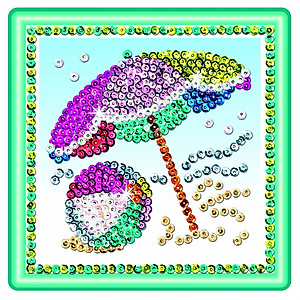 Sequin Art Seasons, Summer Scene, Sparkling Arts and Crafts Picture Kit, Creative Crafts